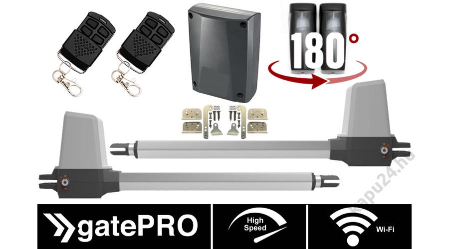 gatePRO TERRIER WiFi 200 kétszárnyú kapunyitó szett akció - Kapu24.hu